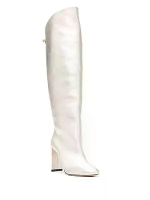 MAISON SKORPIOS Adrianna 90mm Knee-high Leather Boots