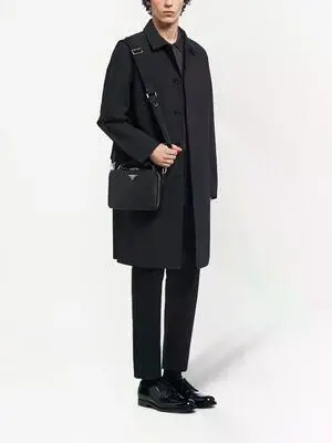 Prada Brique Saffiano Leather Bag - Black