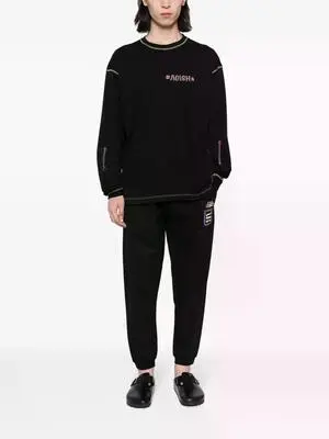 ADISH Alkhws Logo-print Cotton Track Pants