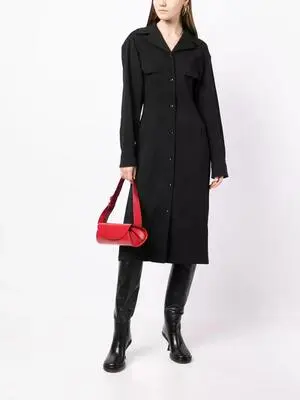 LEMAIRE Long-sleeve Shirt Dress - Black
