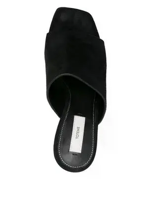 TOTEME 90mm Velour Mules
