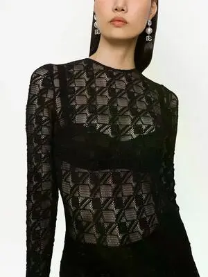 Dolce & Gabbana Semi-sheer Lace Jumpsuit