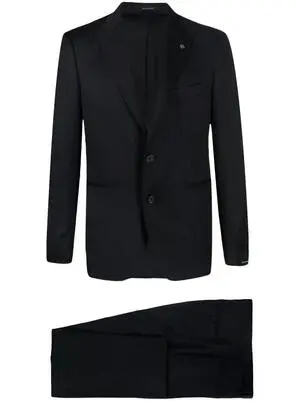 Tagliatore Single-breasted Virgin Wool Suit - Blue