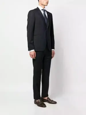 Tagliatore Single-breasted Virgin Wool Suit - Blue