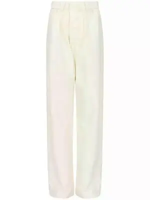 MAISON MARGIELA Cream Cotton Wide-leg Tailored Trousers - Neutrals