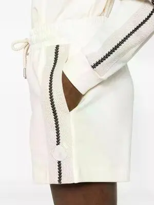 Moncler Knitted-trim Track Shorts - Neutrals