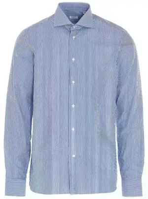 BORRIELLO NAPOLI Striped Shirt - Blue