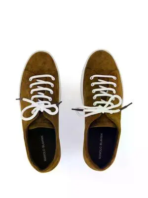 Manolo Blahnik Suede Trainers - Brown