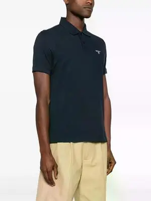 Barbour Logo-embroidered Cotton Polo Shirt - Blue