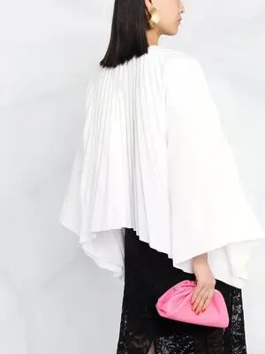 Valentino Garavani Pleated Bell Sleeve Top