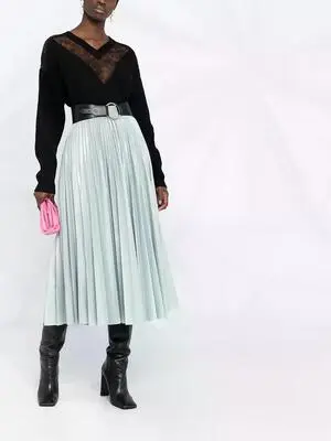 Valentino Garavani Lace-embellished V-neck Jumper