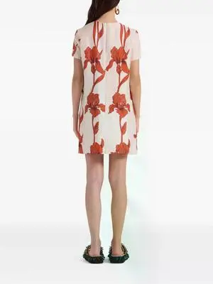 La DoubleJ Swing Mini Dress With Floral Print - Orange