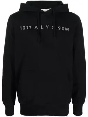 1017 Alyx 9sm Studded Logo Detail Hoodie - Black