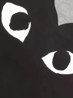 Play Comme Des Garcon Logo Print Crewneck T-shirt