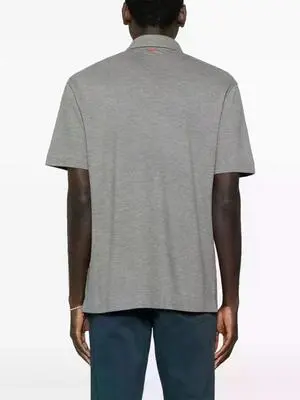 Zegna Cotton Polo Shirt - Grey
