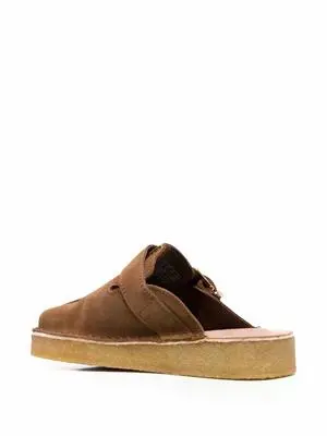 Clarks Suede Slip-on Mules With Draped Tassel Detailing
