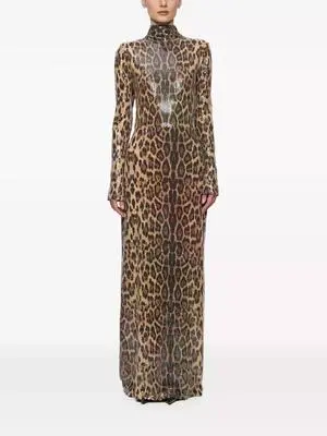 ATU BODY COUTURE Leopard-print Maxi Dress - Brown