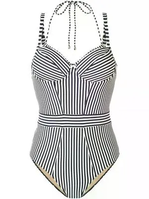 Marlies Dekkers Holi Vintage Plunge Balcony One-piece Swimsuit - Blue