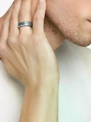 David Yurman Sterling Cable Inset Band Ring