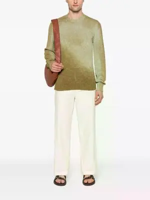 ROBERTO COLLINA Chevron-knit Crew-neck Jumper