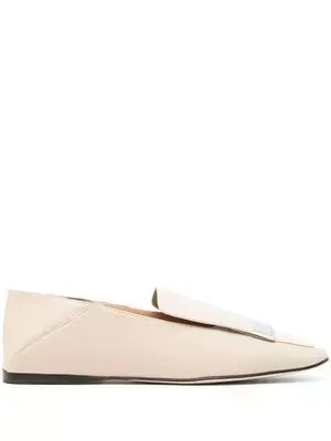 SERGIO ROSSI Sr1 Leather Loafers - Neutrals