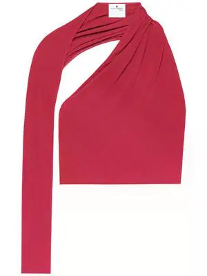 COURREGES Asymmetric Cropped Top - Red