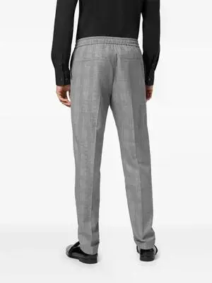 Philipp Plein Prince Of Wales Check Wool Trousers - Black