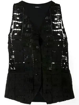 Goen.j Cut-out Detail Vest - Black
