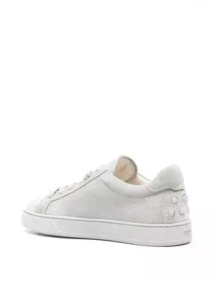 TOD'S Suede Lace-up Sneakers - Grey