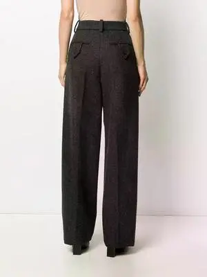 Valentino Garavani Tailored Herringbone Wide-leg Trousers