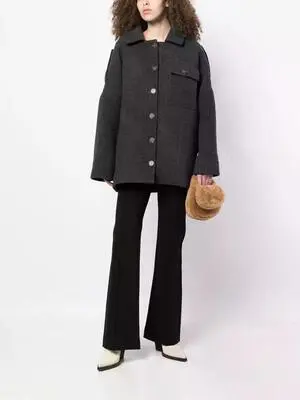 0711 TBILISI Oversized Wool-blend Shirt Jacket