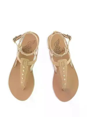 ANCIENT GREEK SANDALS Studded Leather T-bar Sandals