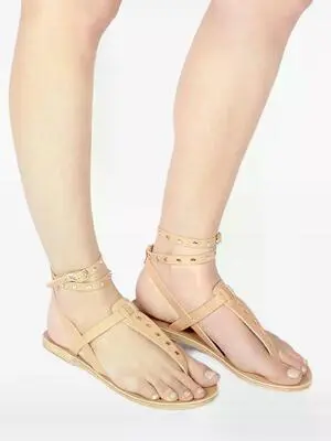 ANCIENT GREEK SANDALS Studded Leather T-bar Sandals