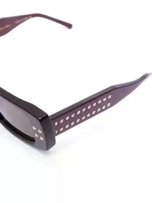 Valentino Garavani Rockstud Rectangle Frame Sunglasses