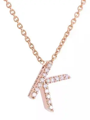 ALINKA 18kt Rose Gold Diamond 'k' Initial Necklace