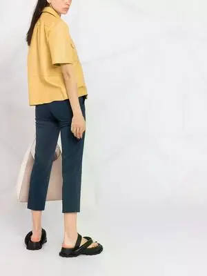 BLANCA VITA Topazio Cropped Slim-cut Trousers