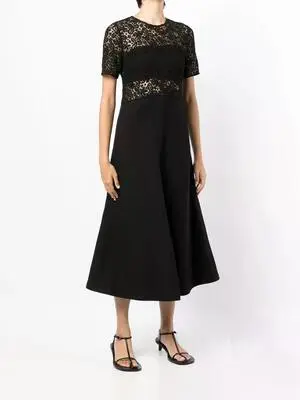 Goen.j Macramé Panel Midi Dress