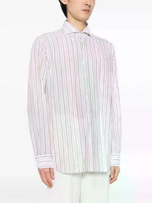 LARDINI Striped Button-up Shirt
