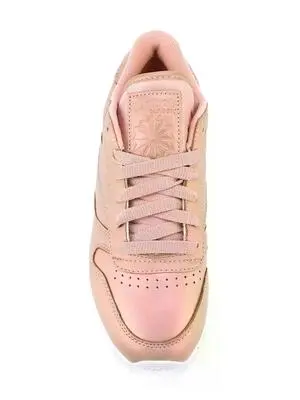 REEBOK Reebok Classic Leather Pearlized Lace-Up Sneakers Pink