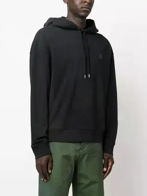 Maison Kitsuné Fox-motif Cotton Hoodie - Black