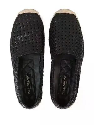 Dolce & Gabbana Woven Leather Espadrilles