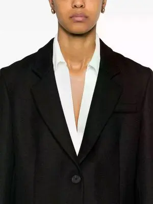 BLANCA VITA Herringbone Pattern Wool Blend Coat