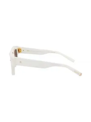 Valentino Garavani Acetate Square Frame Sunglasses - White