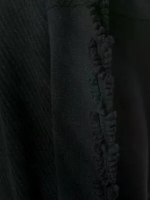 BARRIE Cashmere Turtleneck Pullover With Textured Sleeves - Black
