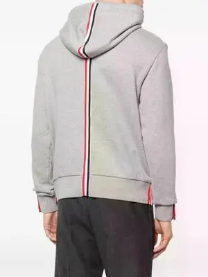 Thom Browne Stripe-detail Cotton Jersey Hoodie