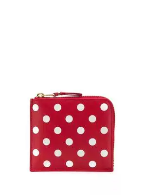 Comme Des Garçons Polka-dot Print Wallet - Red