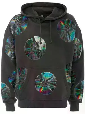 JW Anderson Graphic Print Cotton Hoodie - Black