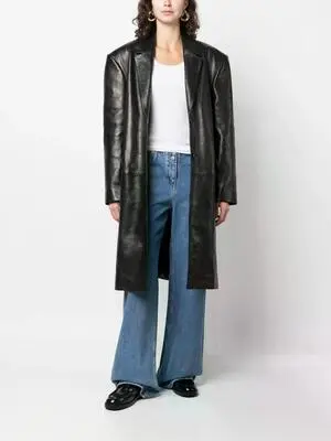 Magda Butrym Logo Patch Wide Leg Jeans