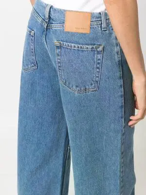 Magda Butrym Logo Patch Wide Leg Jeans