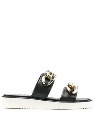 MICHAEL KORS Michael Michael Kors Scarlett Chain Link Leather Slides